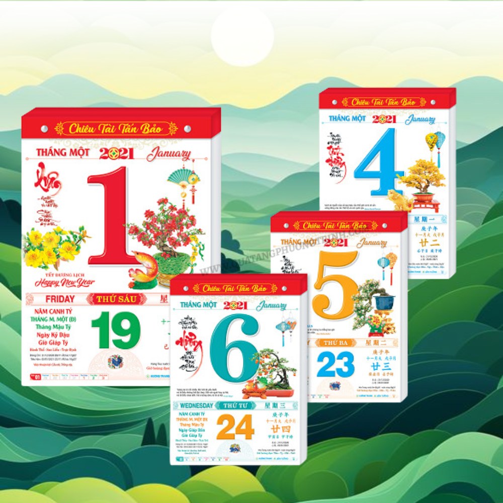 In ấn lịch bloc nhỏ 2025 - Quà Tặng Phương Trinh